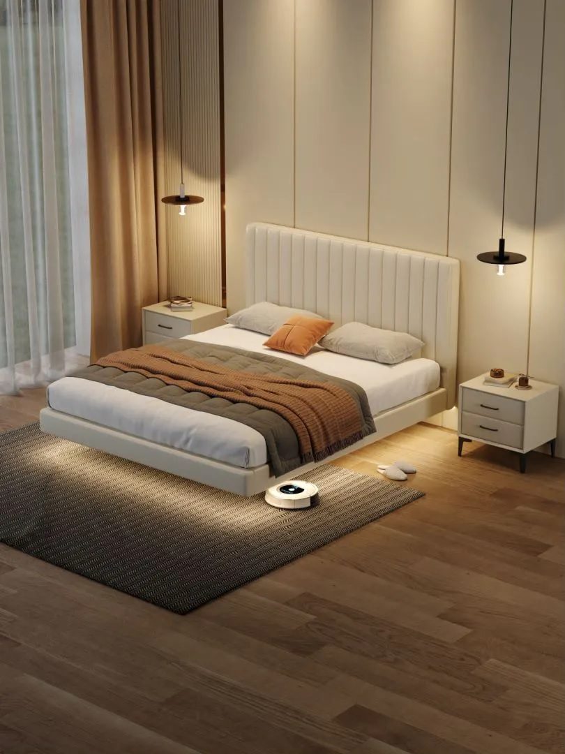 Floating Bed Frames with Lights | Bedframemalaysia.com